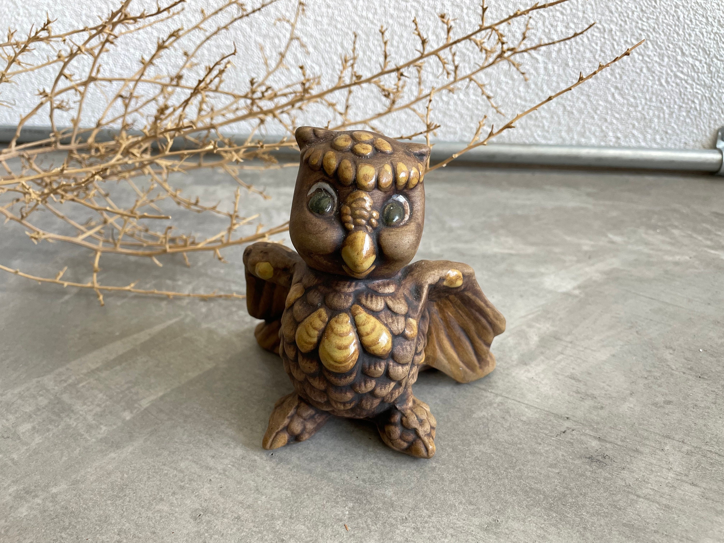 Porcelain Owl Figurine Vintage Owl Figurine Brown Owl - Etsy