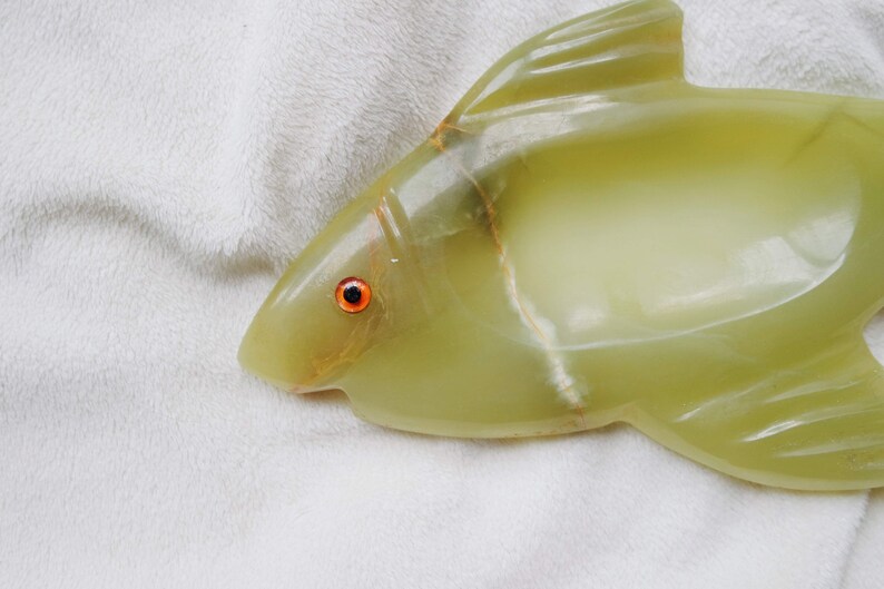 Jade Shark Change Holder Jade Fish Change Holder Vintage Desk ...