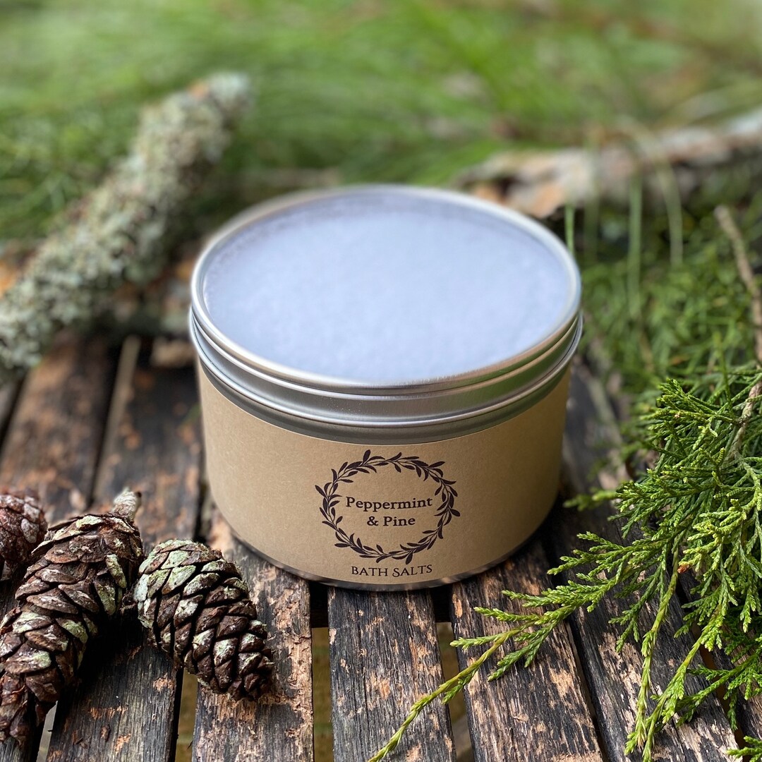 Peppermint & Pine Natural Bath Salts - Etsy