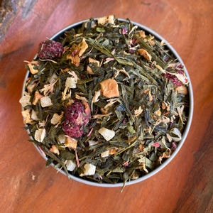 Raspberry Cream Green Tea - Etsy
