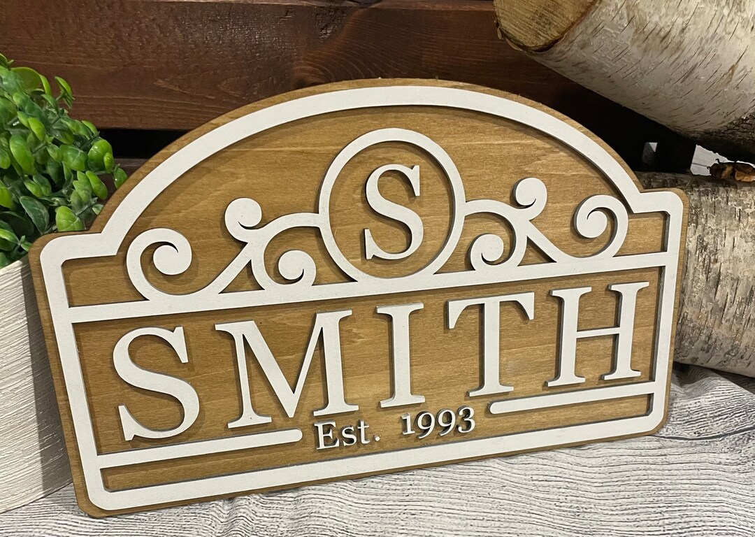 Personalized Name Sign, Laser Cut, Handmade, Realtor, Wedding ...