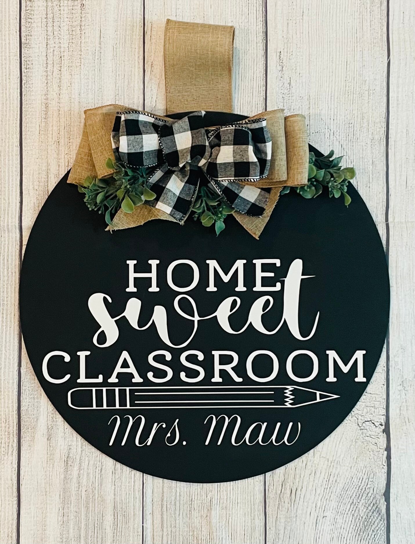 Home Sweet Classroom Sign, Teacher Classroom Sign, Personalized Teacher ...
