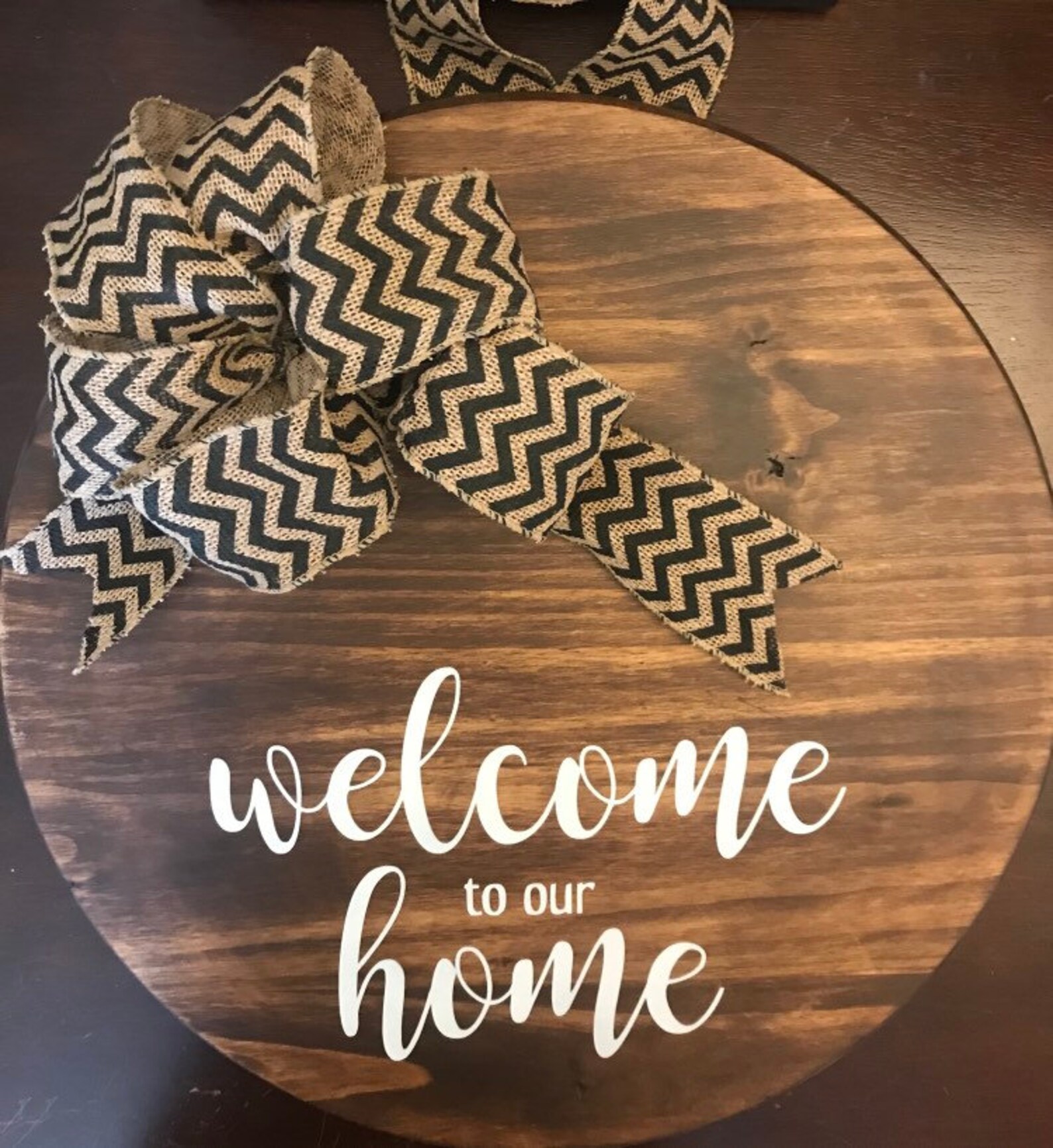 Round Welcome Sign Door Hanger Welcome Sign Round Wood | Etsy