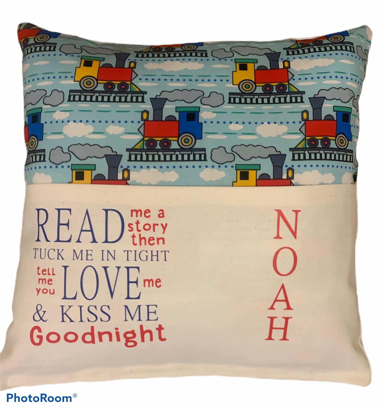 TRAIN Pillow Pocket Pillow Young Reader Book Pillow Train - Etsy