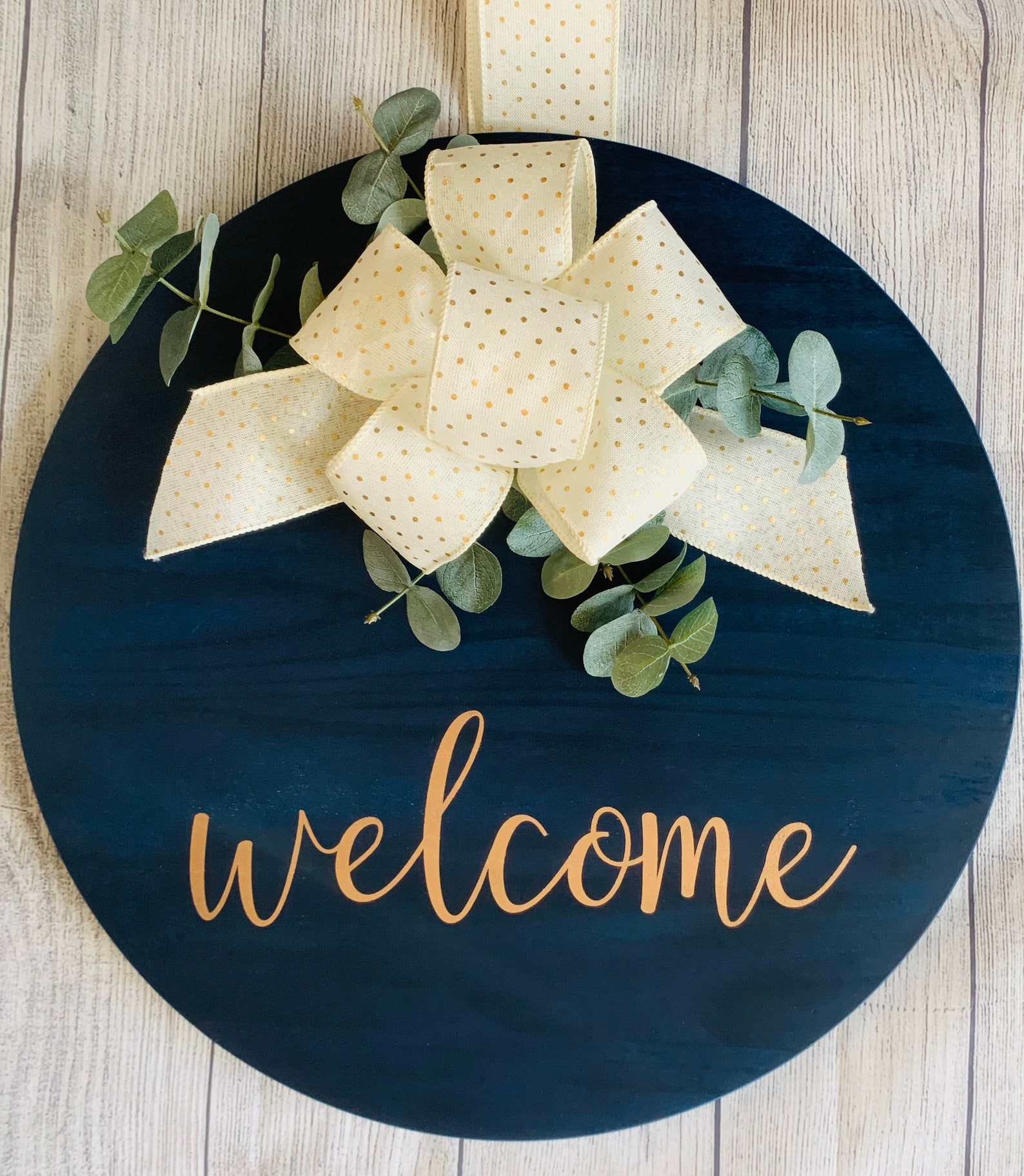 Welcome Sign, Door Hanger, Welcome Sign, Round Wood Welcome, Wood Round ...