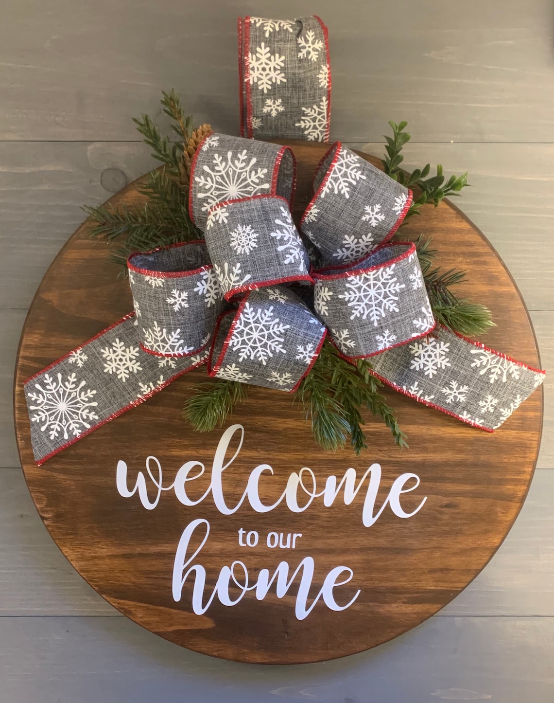 Round Welcome Sign Door Hanger Welcome Sign Round Wood | Etsy