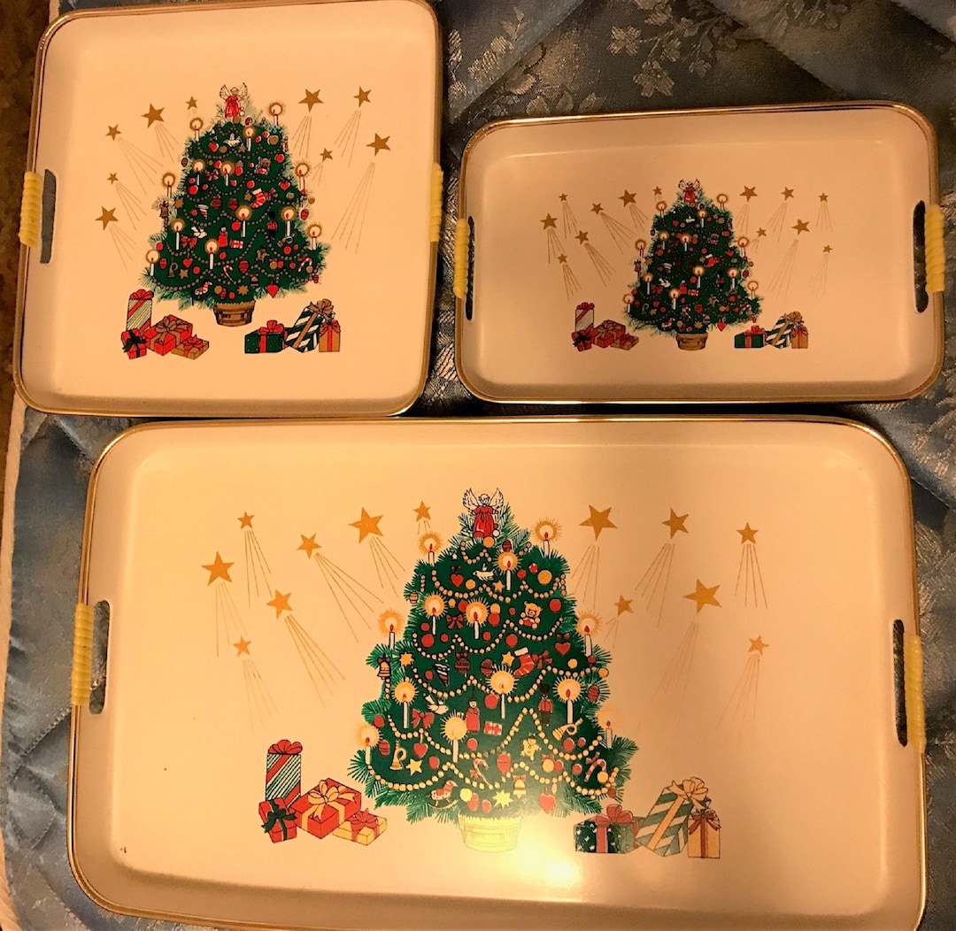 1970s Brand New Set of 3 Trays - Etsy