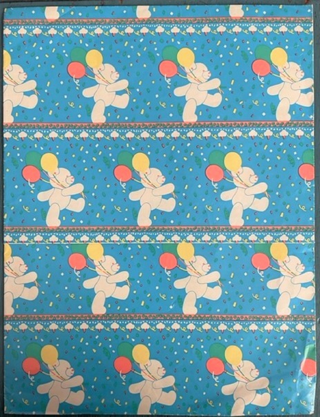 16 Sheets 1980s WRAPPING PAPER Novelty Designs Kids Children Toys Play ...