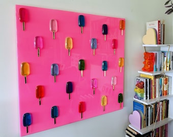 Colorful Popsicle Painting, Pop Art Popsicle Wall Hanging - Etsy