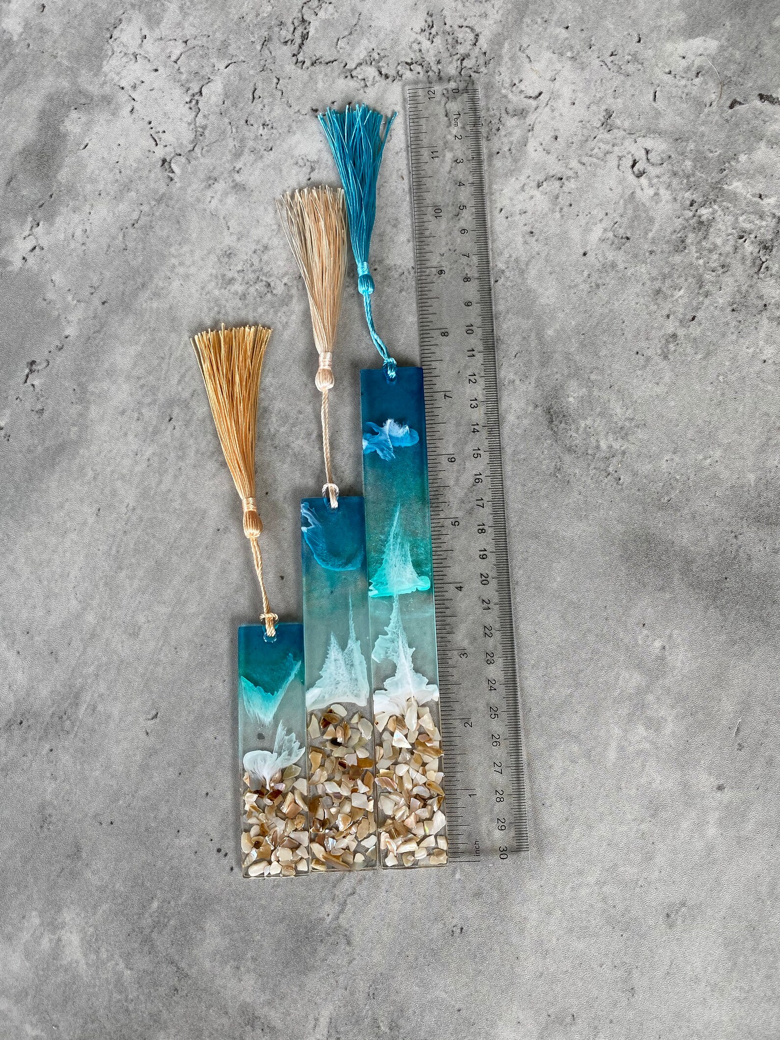 Ocean Bookmark Bookmarks Resin Bookmark | Etsy