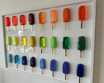 Colorful Popsicle Painting, Pop Art Popsicle Wall Hanging - Etsy
