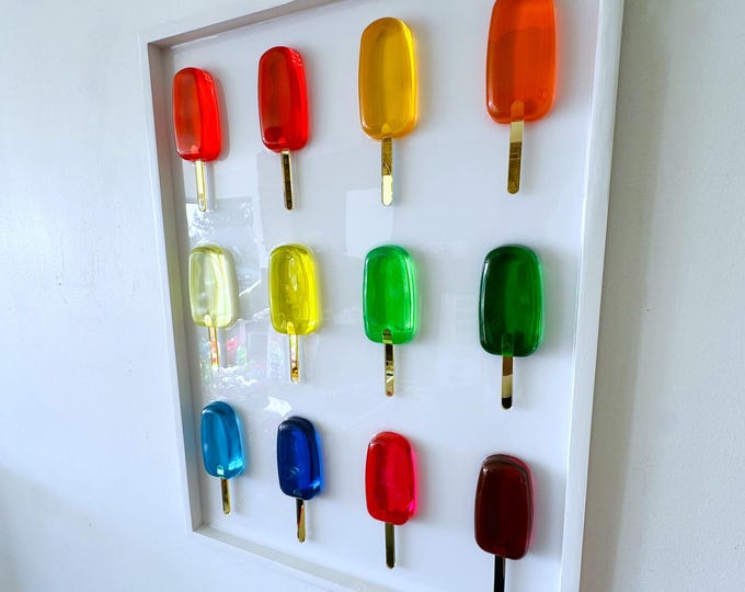 Colorful Popsicle Painting, Pop Art Popsicle Wall Hanging - Etsy