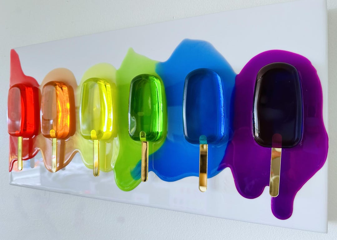 Melting Popsicle Painting, Pop Art Popsicle Wall Hanging - Etsy