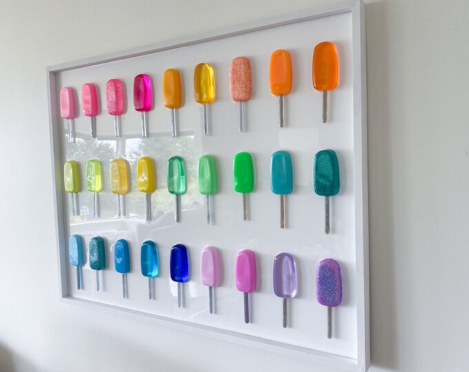 Large Rainbow Popsicle Painting Pop Art Popsicle Wall - Etsy