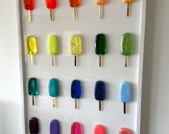 Colorful Popsicle Painting, Pop Art Popsicle Wall Hanging - Etsy