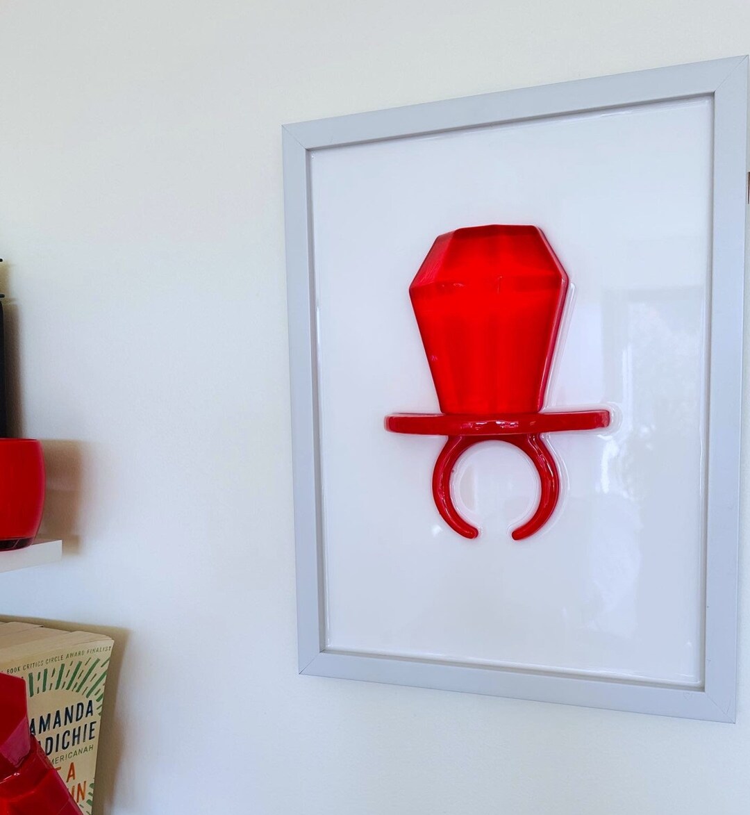 Red Ring Pop Painting, Pop Art Wall Hanging, 90s Nostalgia 3D - Etsy