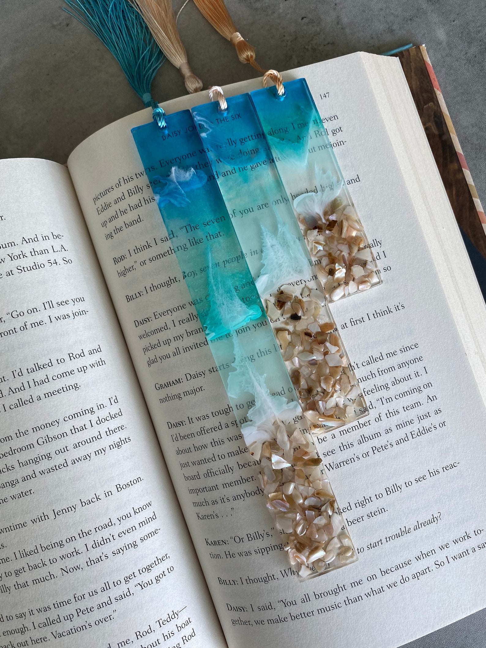 Ocean Bookmark Bookmarks Resin Bookmark | Etsy