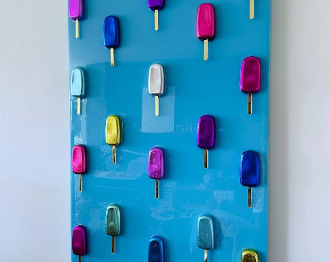 Colorful Popsicle Painting, Pop Art Popsicle Wall Hanging - Etsy