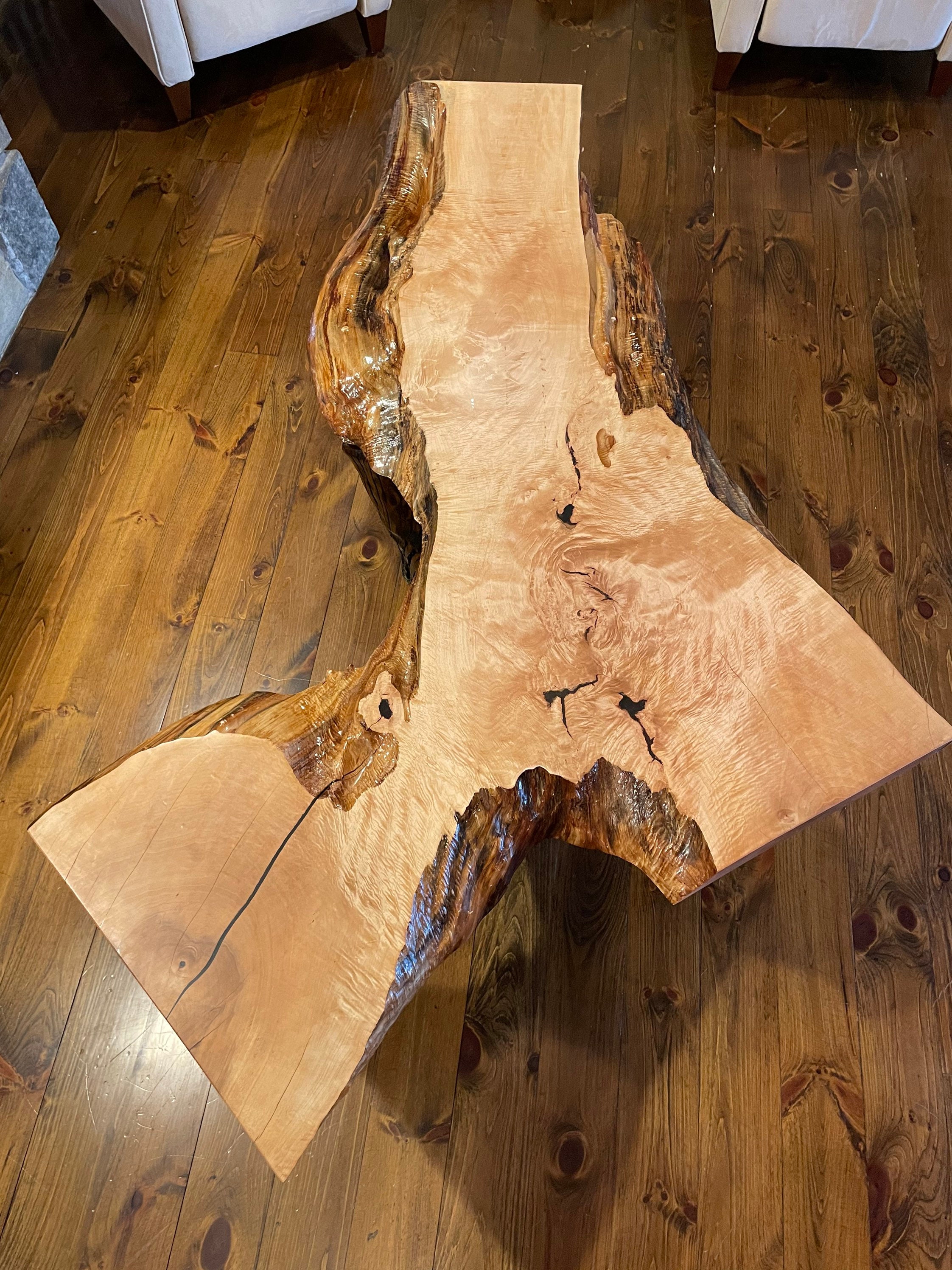 Contemporary Coffee Table (74”x48”x29”), Handmade Coffee Table, Unique ...