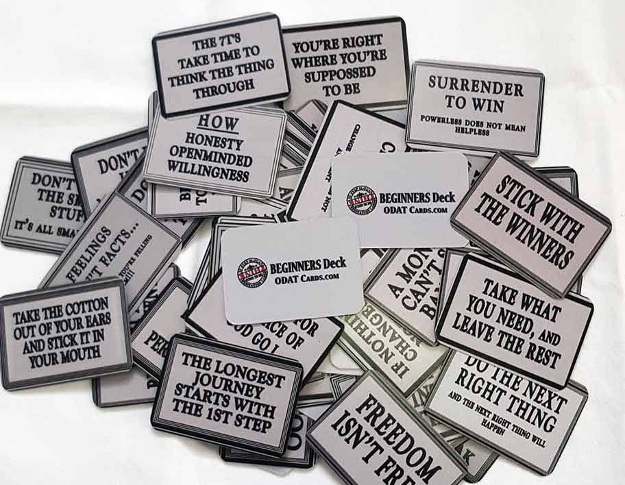 NEVER ALONE NA Narcotics Anonymous Beginners 90-card Deck 12-step ...