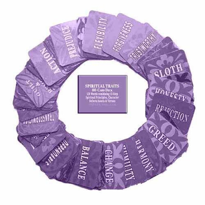Spiritual Trait Cards for 12-step Recovery-na AA Al-anon, OA - Etsy