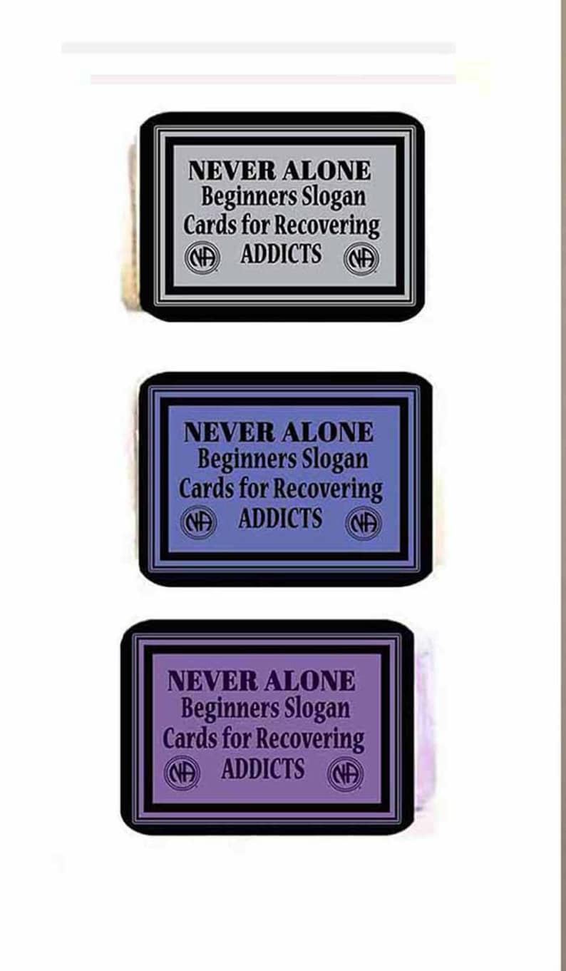 NEVER ALONE (NA) Narcotics Anonymous Beginners 90-card Deck 12-step ...