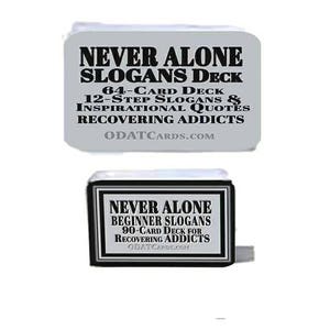 NEVER ALONE (NA) Narcotics Anonymous Beginners 90-card Deck 12-step ...