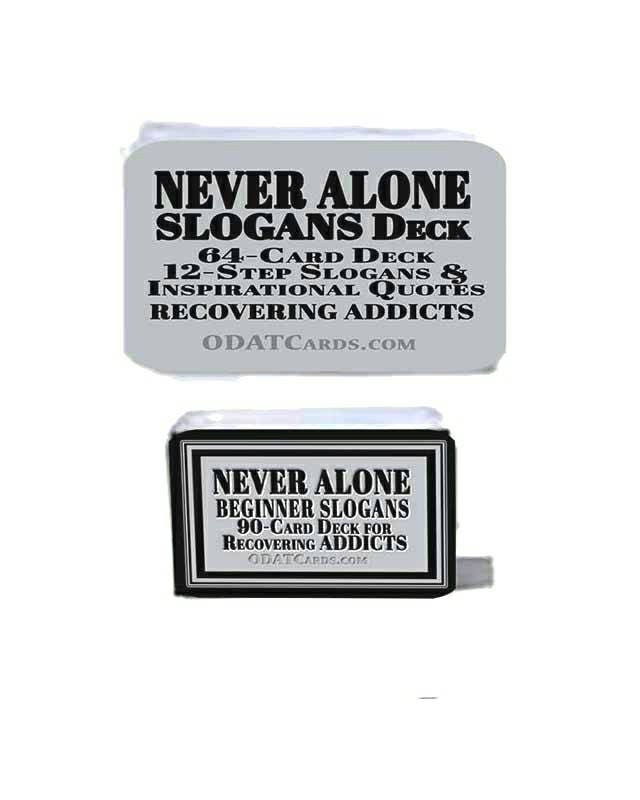 NEVER ALONE NA Narcotics Anonymous Beginners 90-card Deck 12-step ...