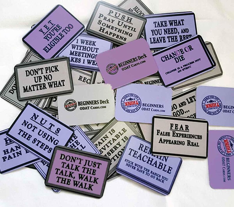 NEVER ALONE NA Narcotics Anonymous Beginners 90-card Deck 12-step ...