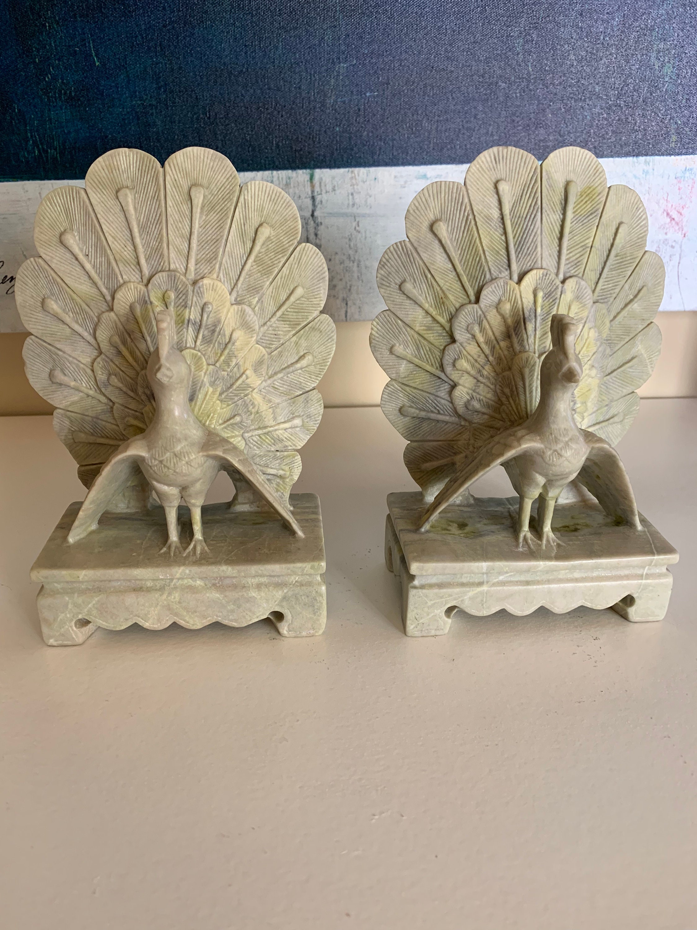 Art & Collectibles Sculpture Antique Chinese Soapstone Peacock ...