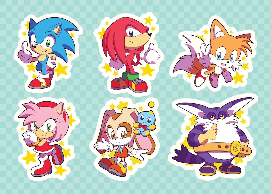 Sonic Sticker Sheets - Etsy