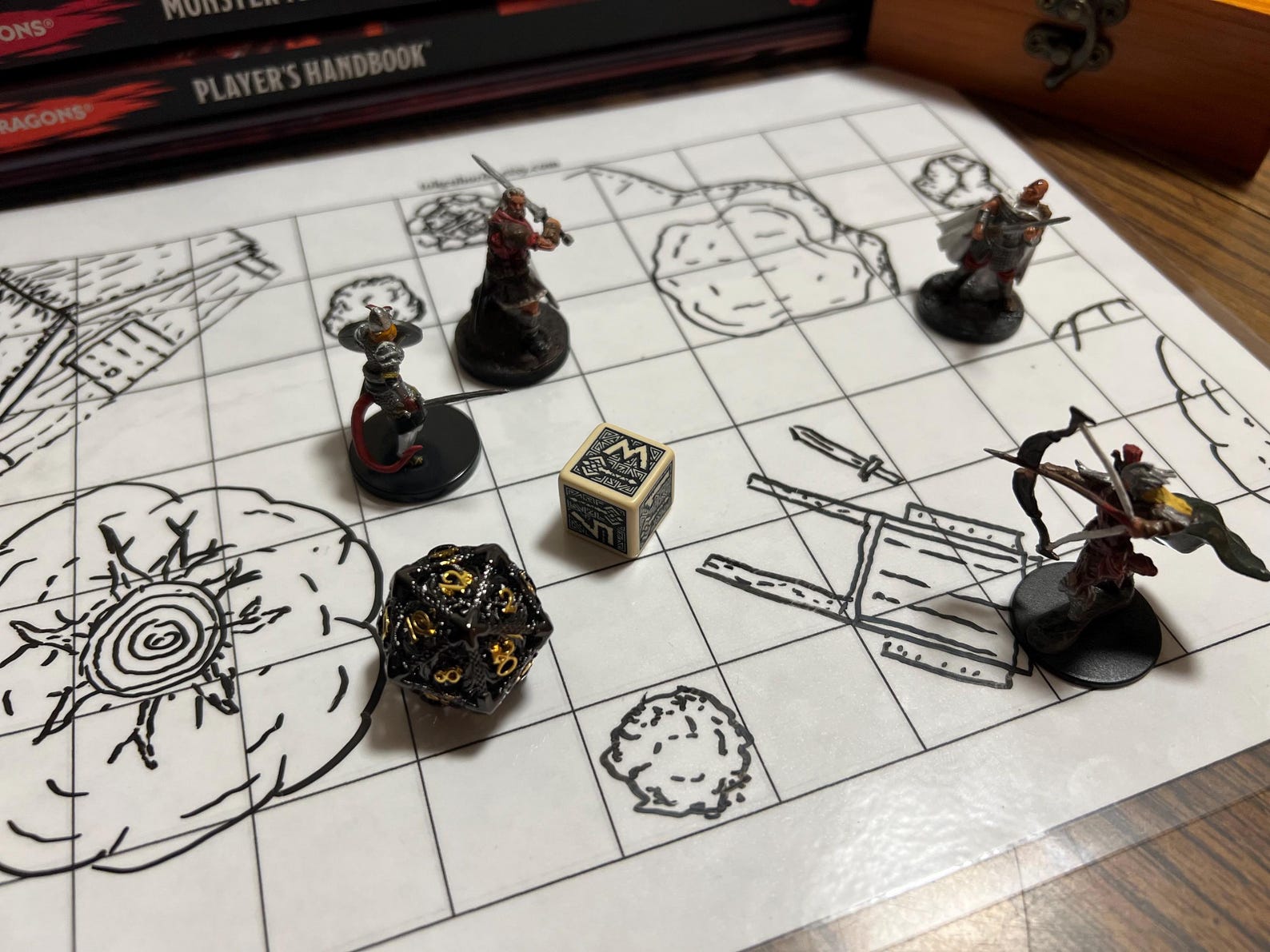 Digital Download - Printable 7"x10" 1 Inch Square Grid - Blank Dungeon ...