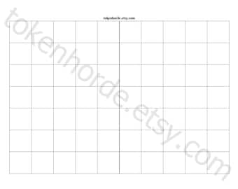 Digital Download - Printable 7"x10" 1 Inch Square Grid - Blank Dungeon ...