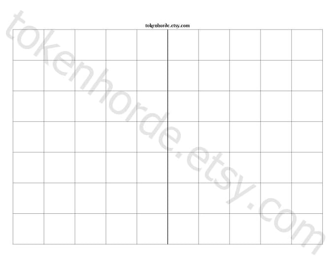Printable Battle Mat – 7x10 Grid Map for TTRPG (digital Download) - Etsy