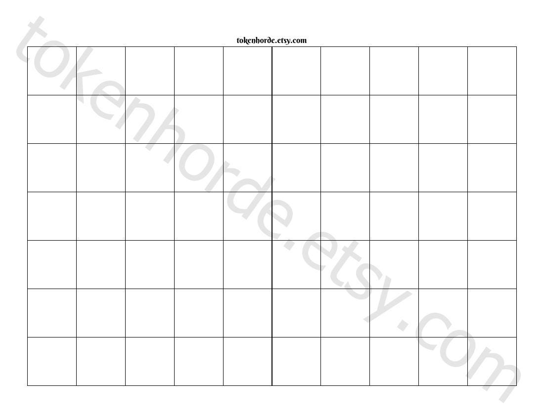 Printable Battle Mat – 7x10 Grid Map for TTRPG (digital Download) - Etsy