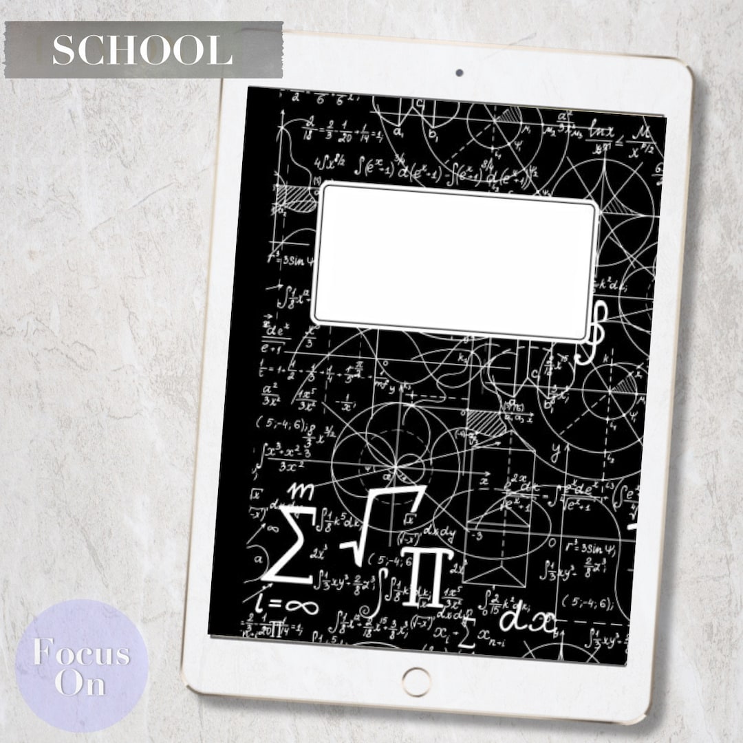 SCHOOL Notebook Cover, Goodnotes, Ipad, Template, Download - Etsy