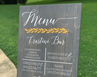 Wood menu sign | Etsy