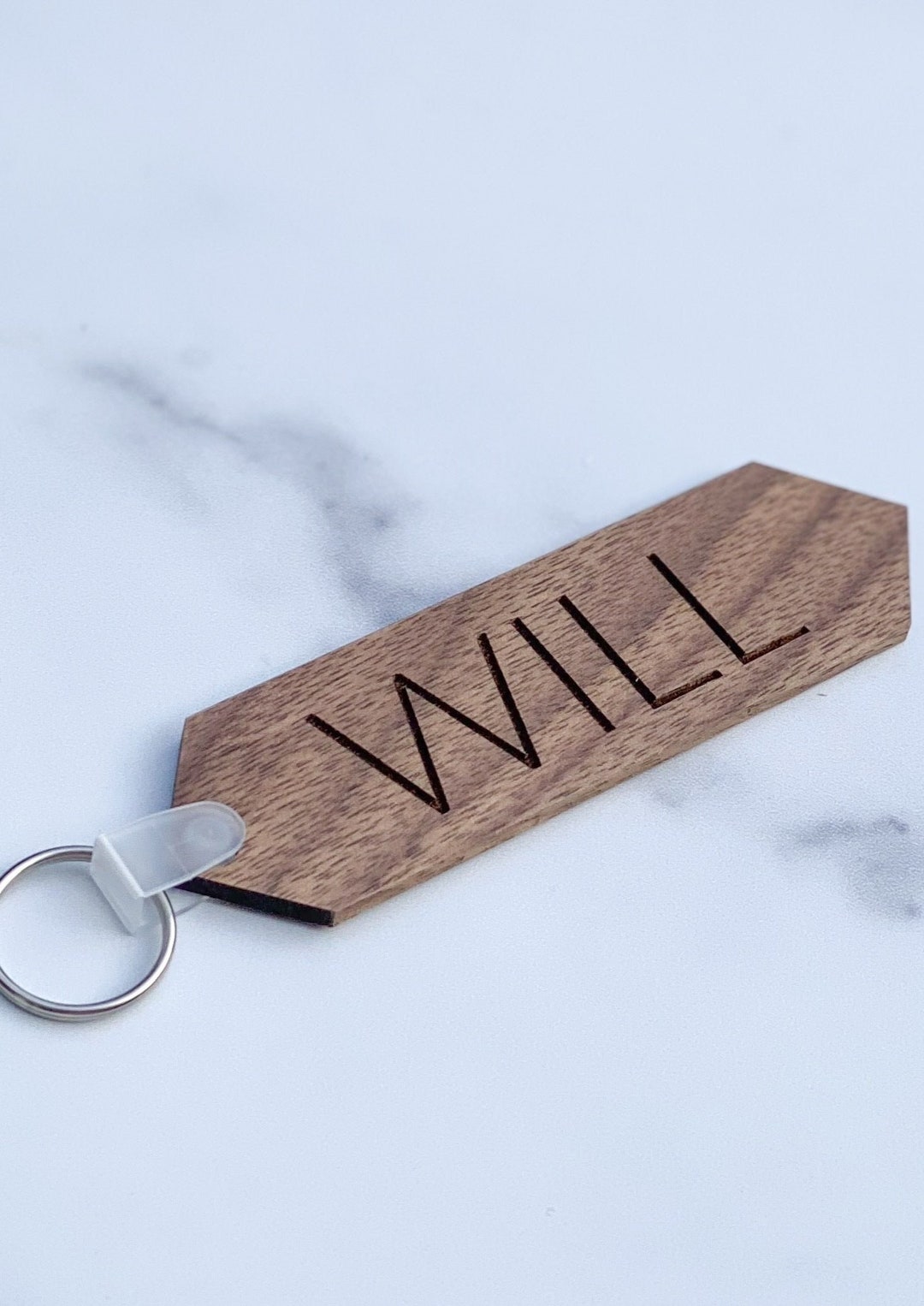 Custom Engraved Wood Keychain - Etsy