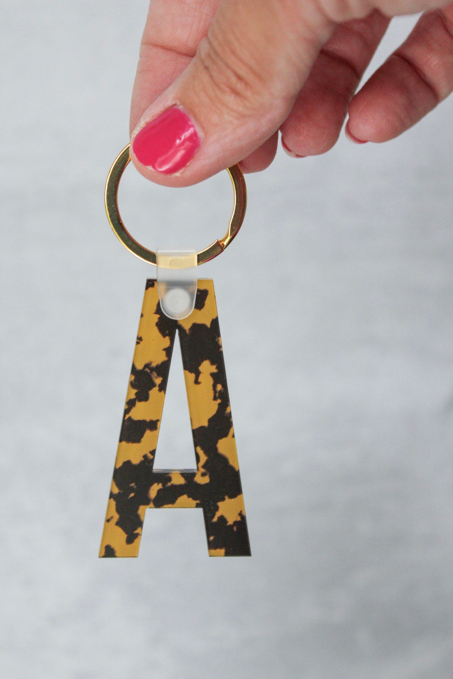 Acrylic Letter Keychain | Initial Keychain | Glitter Letter Keyring ...