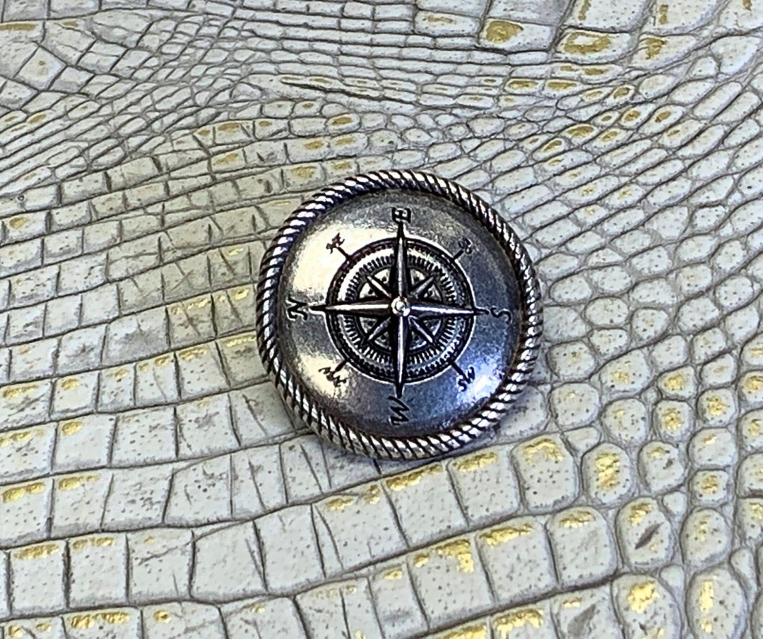 Compass Concho Dragon Conchopolished Antique Silver - Etsy