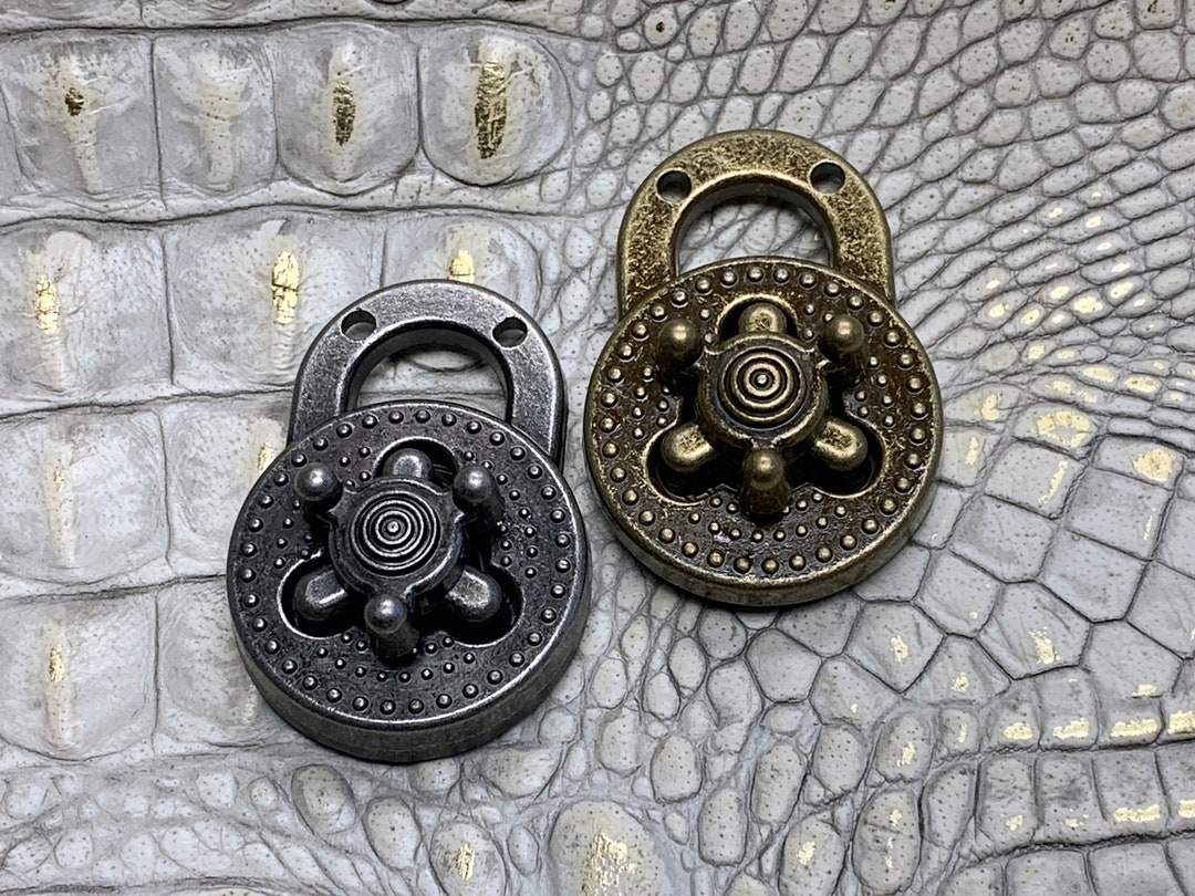 Riveted Padlock Purse Clasp 1-3/8 X 2center Turn Lockrivet to ...