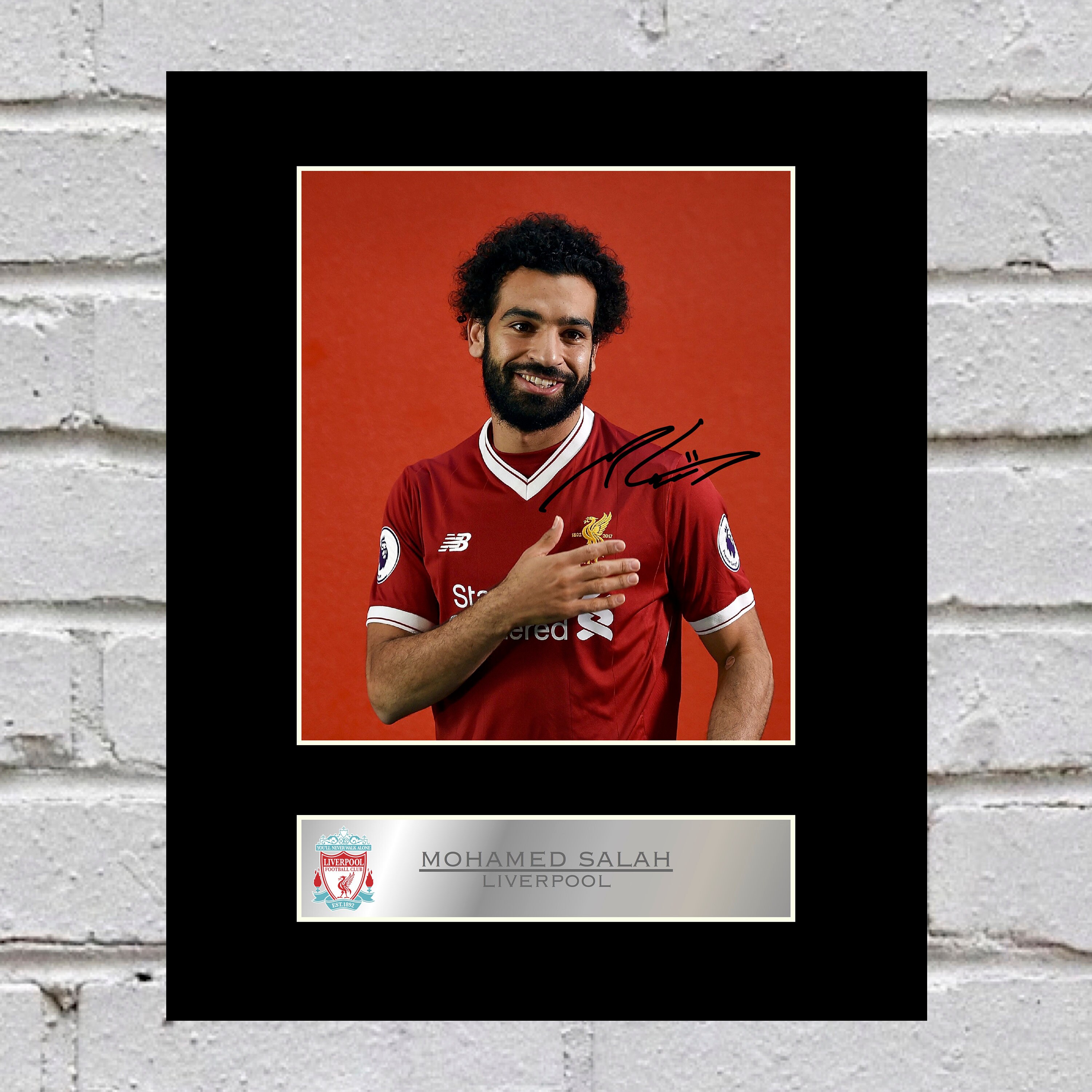 Mohamed Salah 10x8 Mounted Signed Photo Print Liverpool FC | Etsy