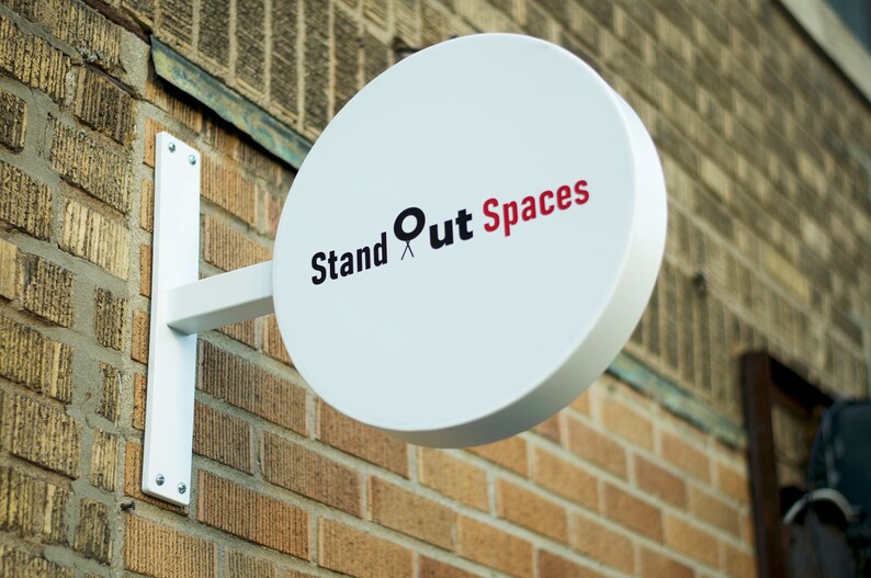 Round Aluminum Shop Sign. Wall Mounted Store Sign. Storefront | Etsy