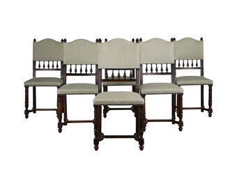 Antique French Henry II Style Renaissance Walnut Dining Chairs W ...