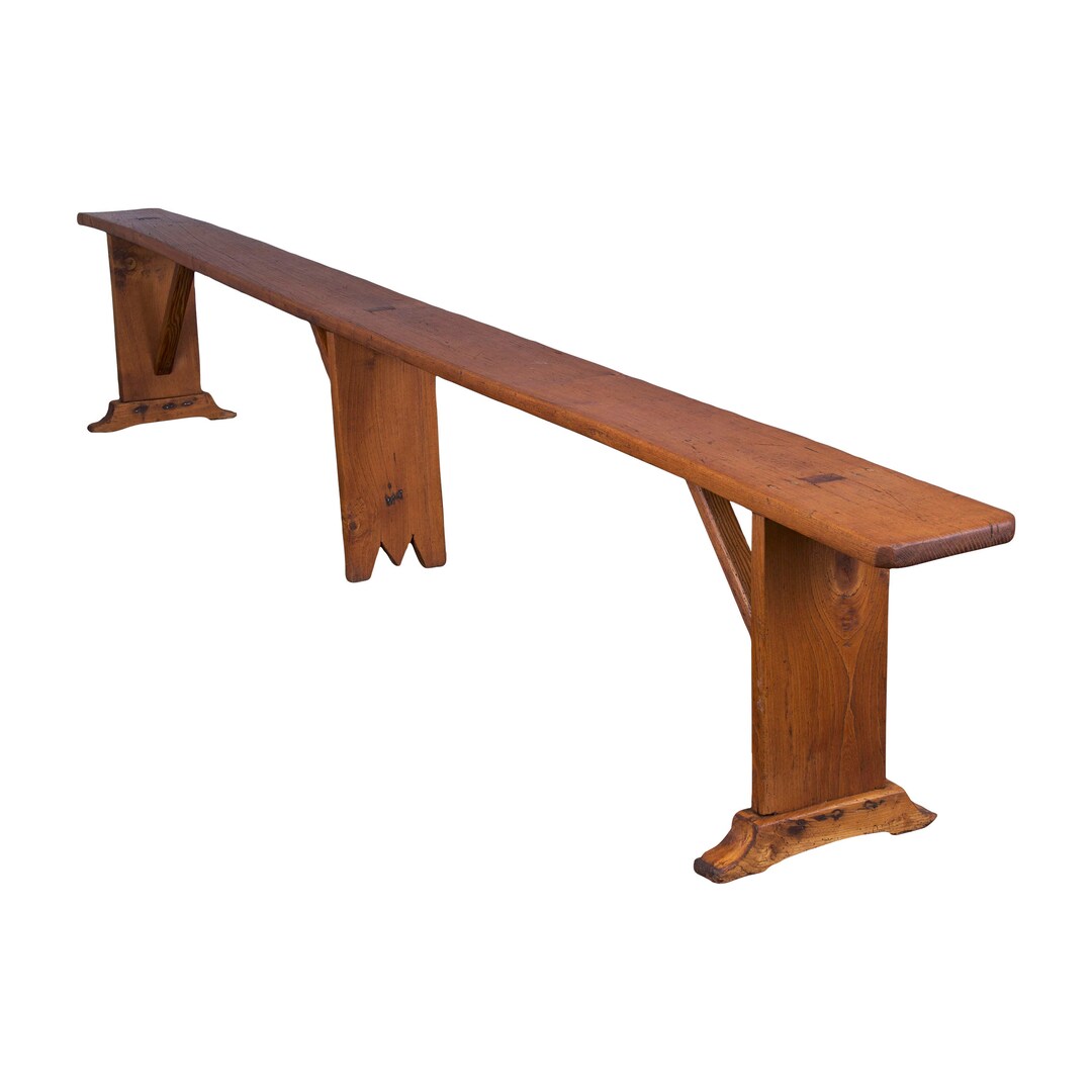 19th Century Country French Farmhouse Mixed Wood Harvest Bench - Etsy