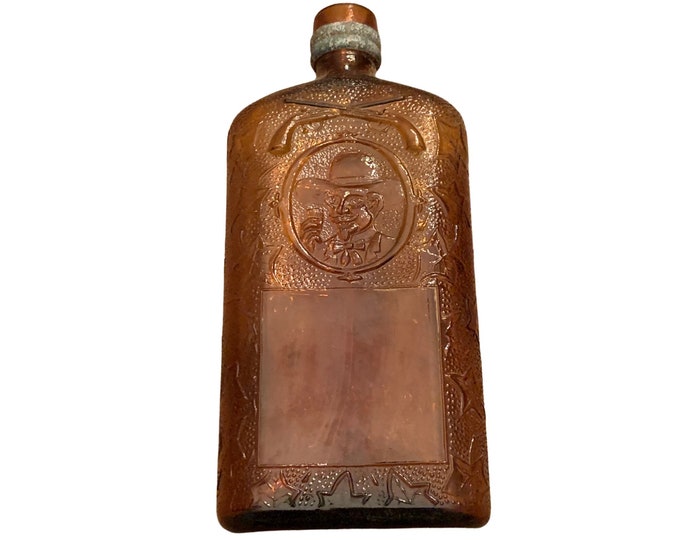 Vintage WHISKEY "old Colonel" Bourbon Whiskey Bottle, Amber Color, B. C ...