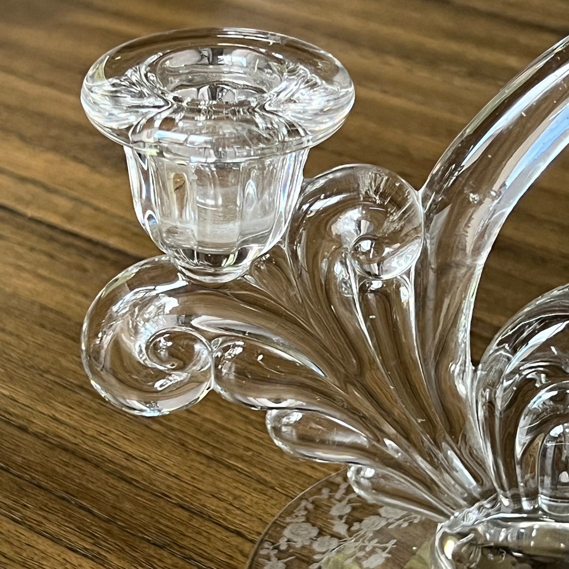 1930s Cambridge Rose Point Double Candlesticks Art Deco - Etsy