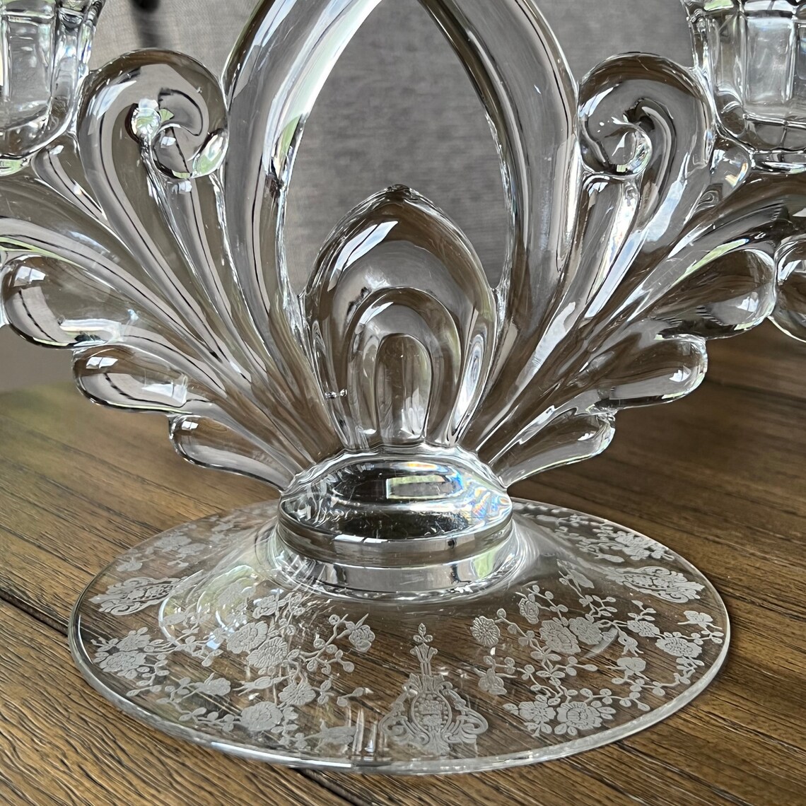 1930s Cambridge Rose Point Double Candlesticks Art Deco - Etsy