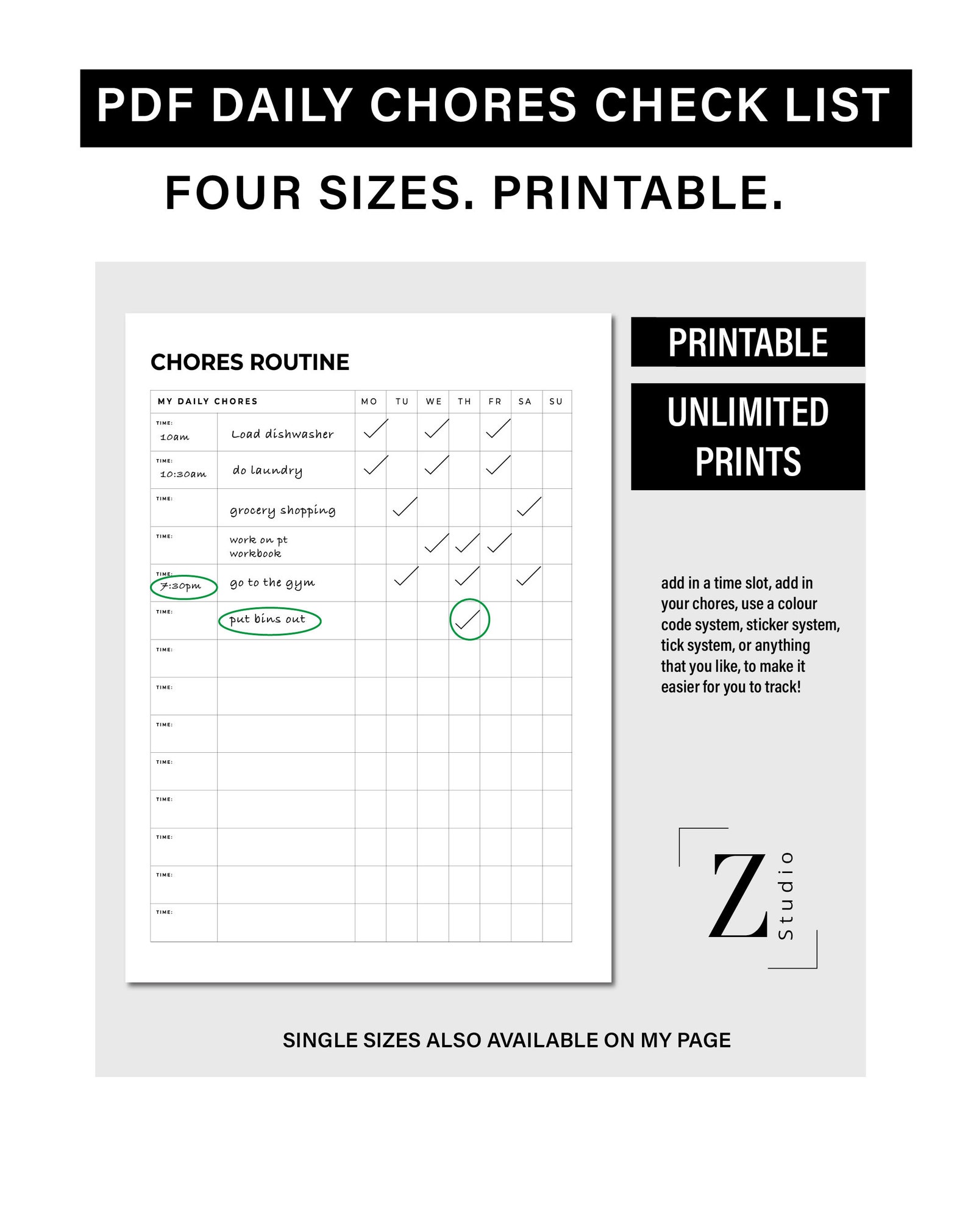 Daily Chores Checklist A4 A5 US Letter Half Size PDF Etsy daily-chores-checklist-a4-a5-us-letter-half-size-pdf-etsy