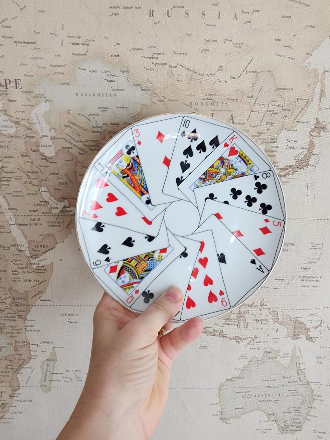 Horchow Playing Cards Dessert Plates, Set of Two - Etsy